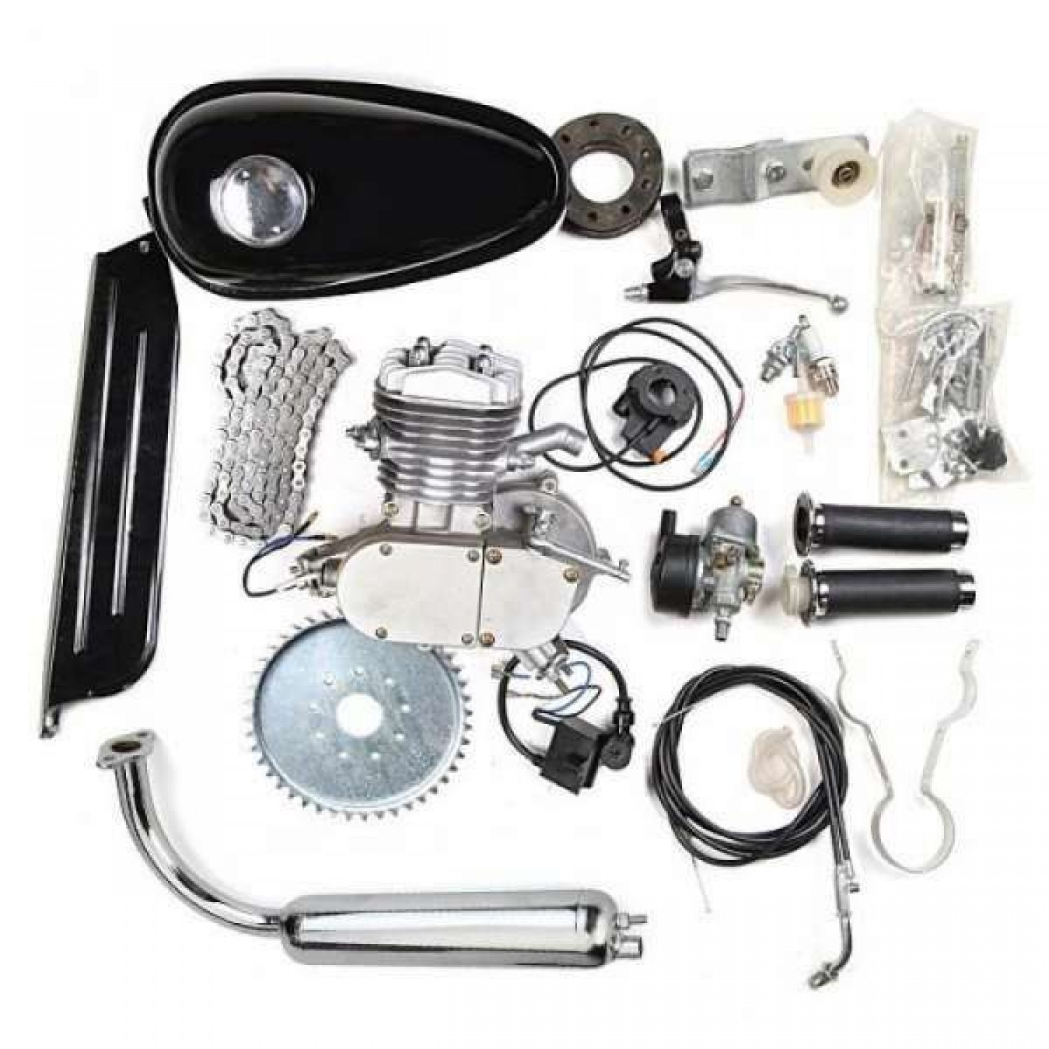 Двигател За Колело 100 кубика и 80 Кубика Велодвигател Бензинов за ...