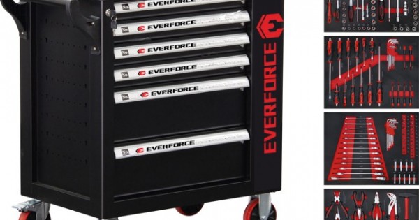 Немски Шкаф с инструменти, Количка STANWERK със 7 шкафа (Шкафове със ...